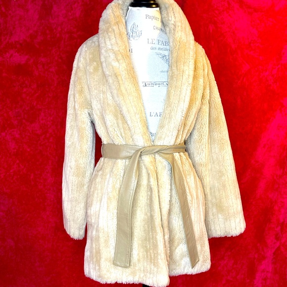 Sears | Jackets & Coats | Vintage 6s Sears Shearling Beige Cream Coat ...